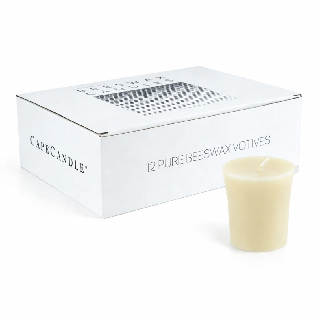 Pure Beeswax Votive Candles Box (12 Pack) | Natural, Long-Lasting | Raw ...