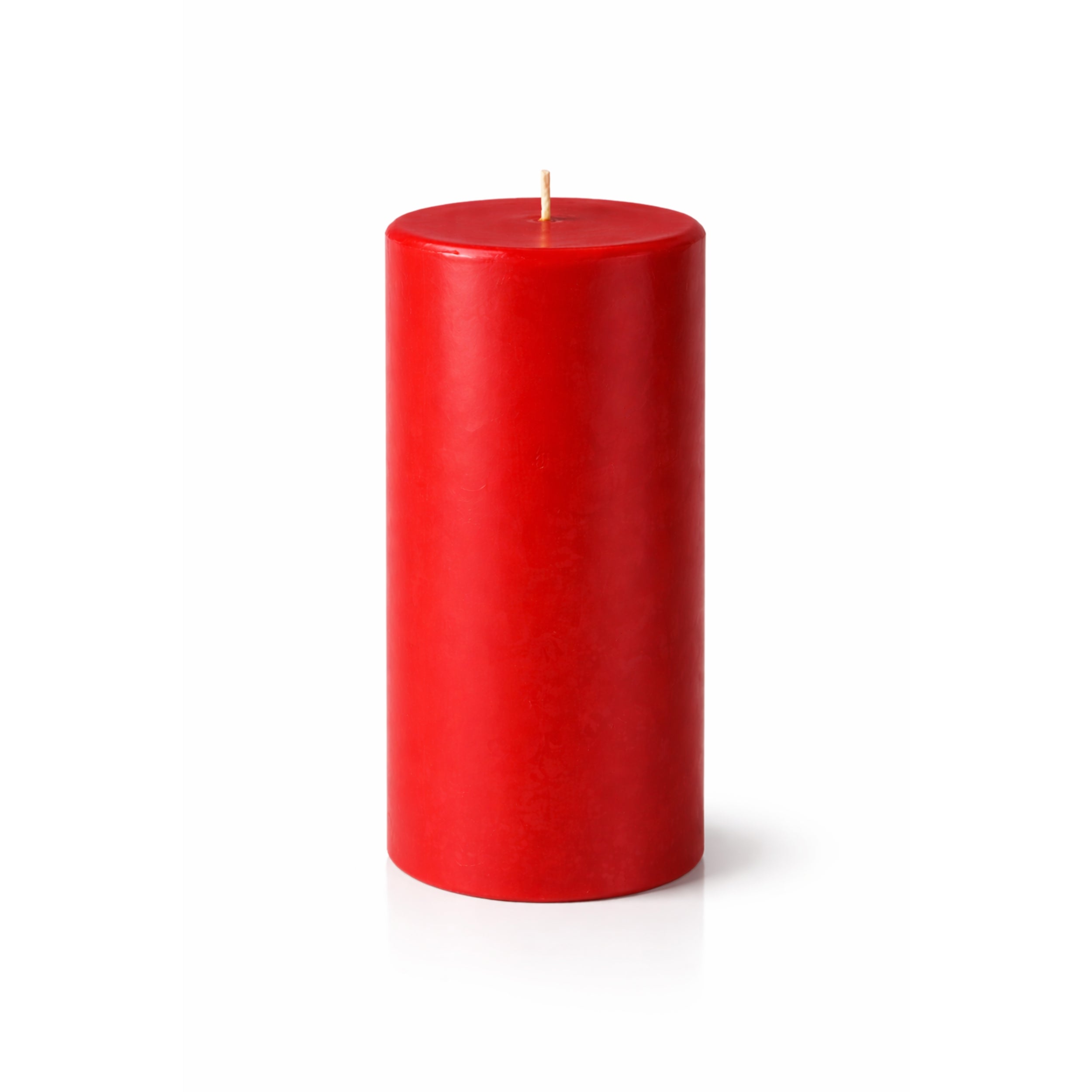 Red Pillar Candle, Unscented, 3x6, 70 Hour Burn Time | Cape Candle