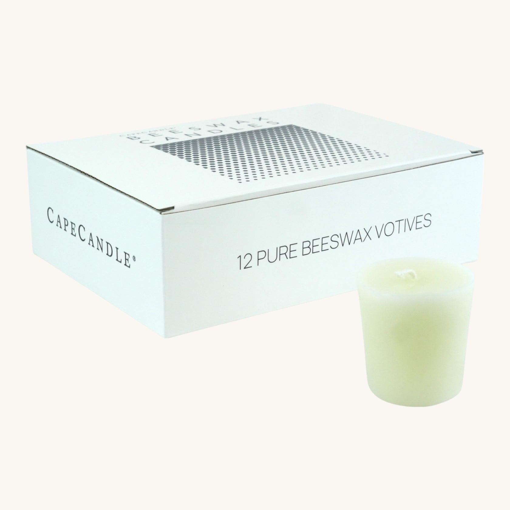 Pure Beeswax Votive Candles Box (12 Pack) | Natural, Long-Lasting | Raw ...