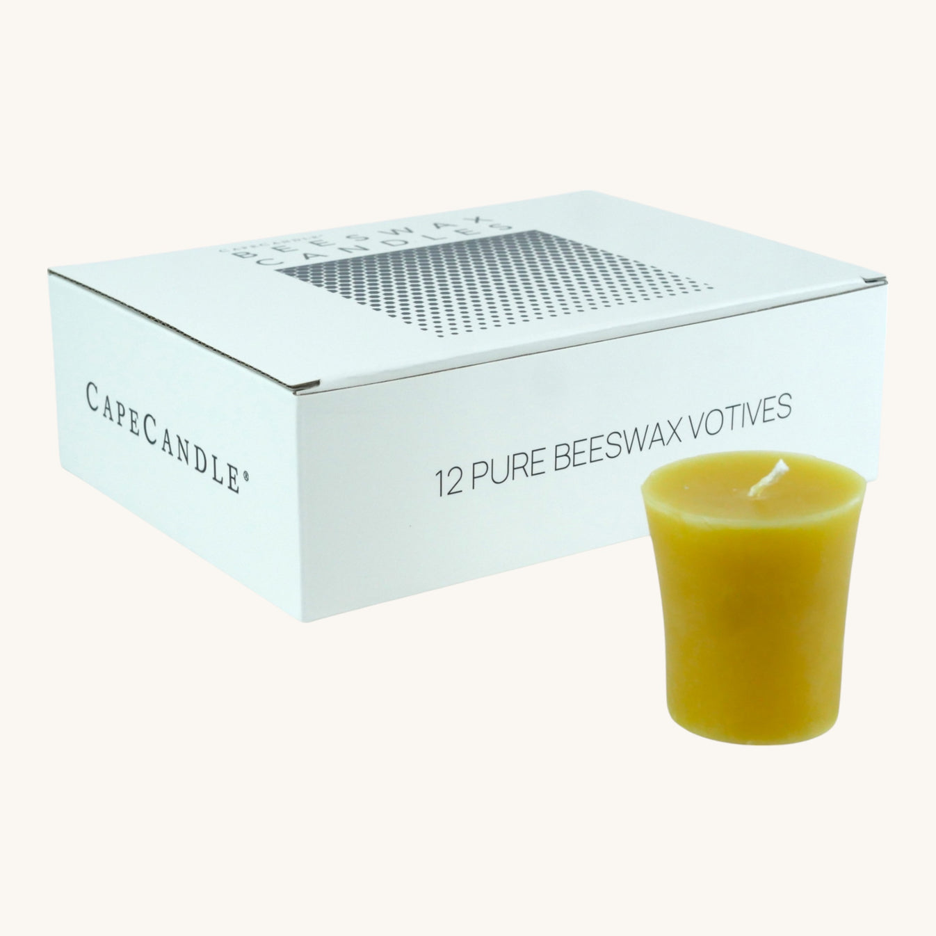 Pure Beeswax Votive Candles Box (12 Pack) | Natural, Long-Lasting | Raw ...