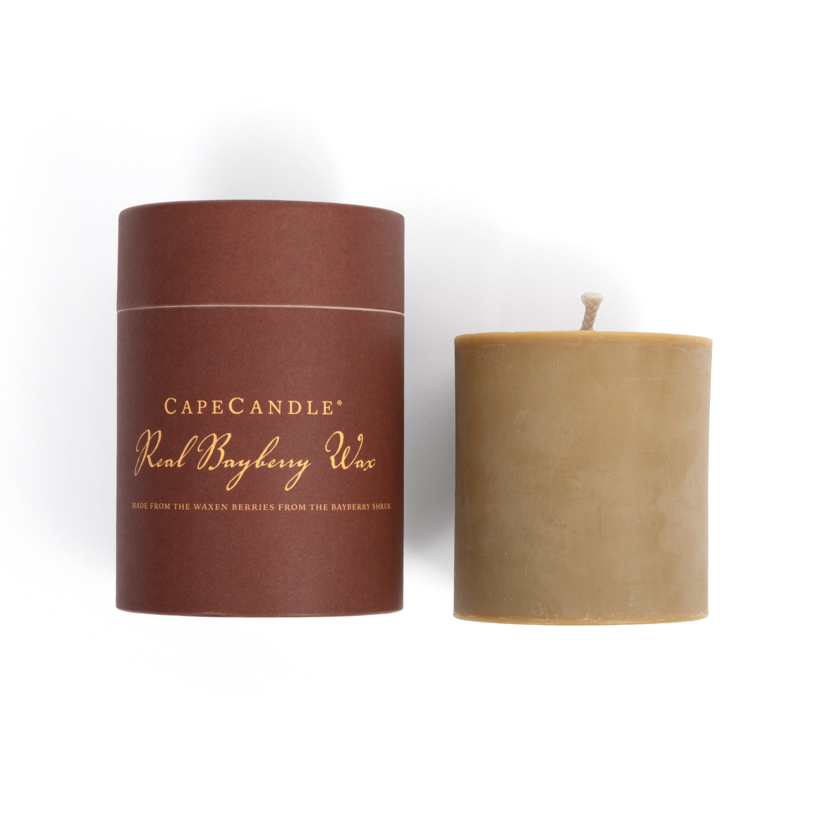 Real Bayberry Wax Traditional Pillar | Cape Candle